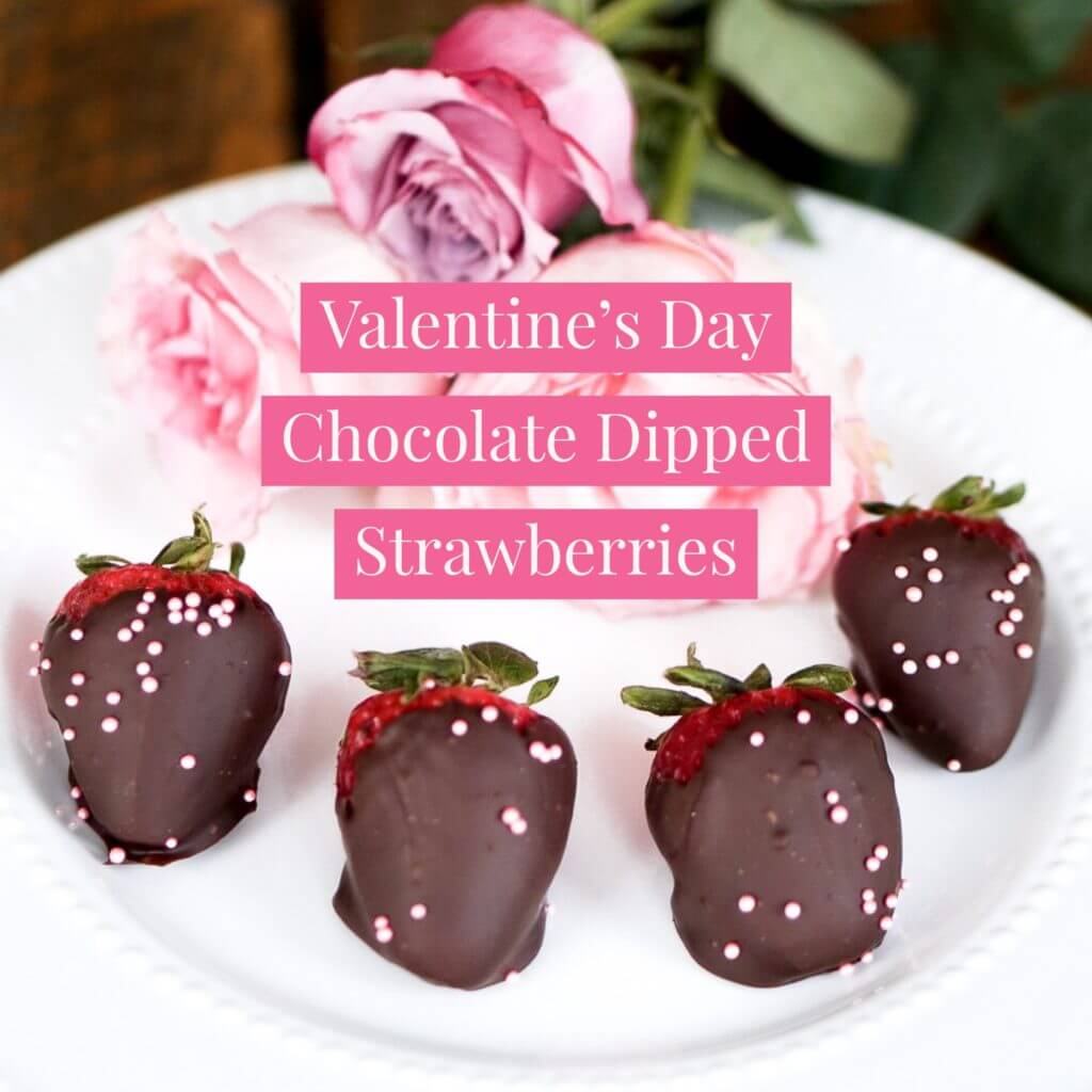 Valentine’s Day Chocolate Dipped Strawberries | B Vintage Style