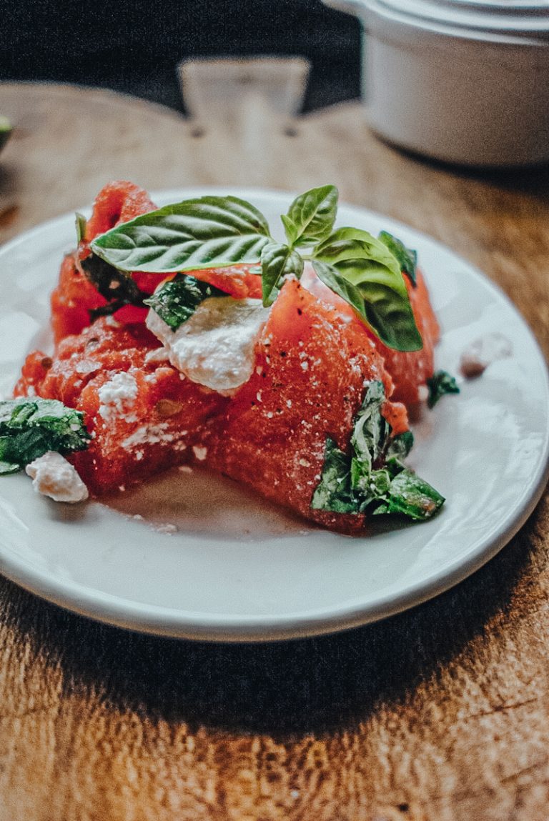 Watermelon Salad With Basil and Feta | B Vintage Style