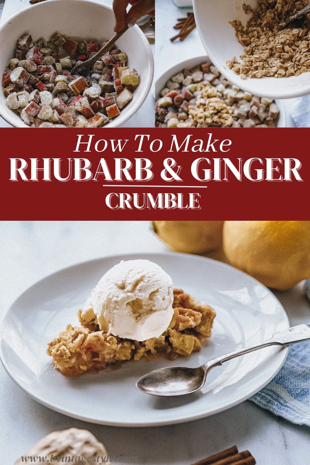 Rhubarb and Ginger Crumble
