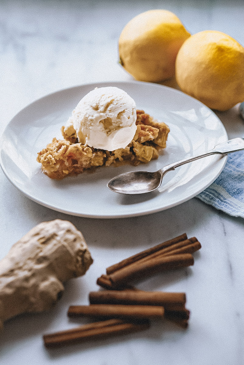Rhubarb and Ginger Crumble